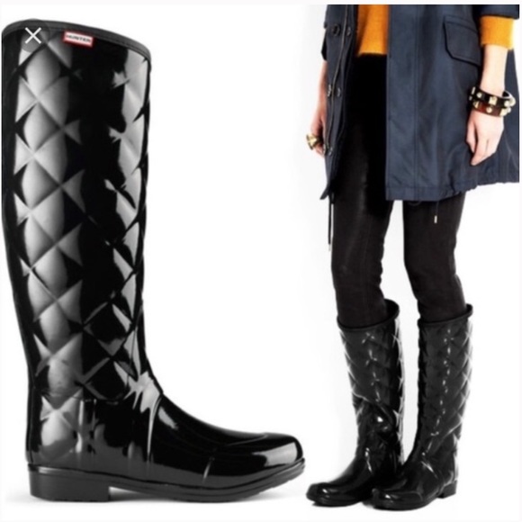 Hunter | Shoes | Hunter Regent Black Savoy Rainboots | Poshmark